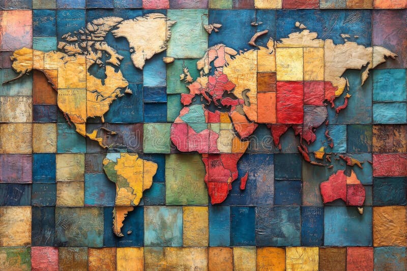 Patchwork World Map Stock Photos - Free & Royalty-Free Stock Photos ...