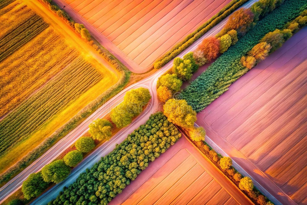 Stunning Peach Gradient Abstract Background Drones Eye View Captures ...