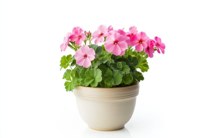 Stunning Pelargonium Zonale Displayed in a Stylish Pot Against a Clean ...