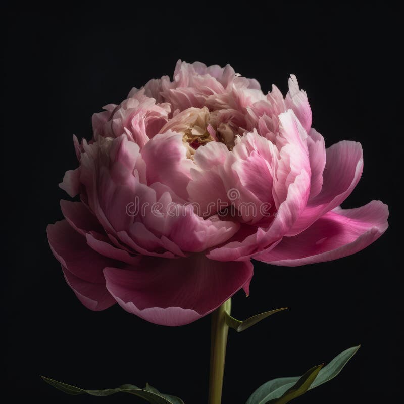 Stunning Peony Flower Captured in High Definition Stock Illustration ...