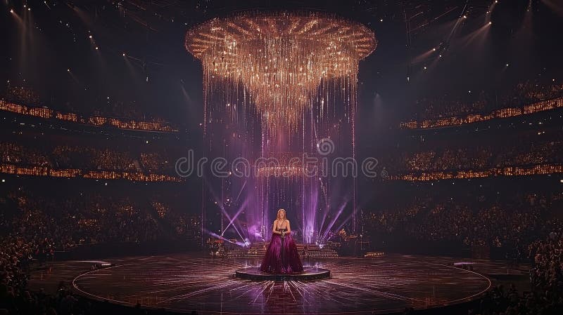 Stunning Performance with Cascading Lights and Elegant Stage Design ...