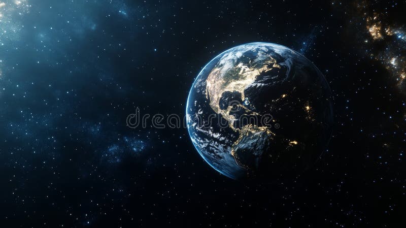 Stunning Photo of Earth in Space Highlighting the Dramatic Contrast of ...