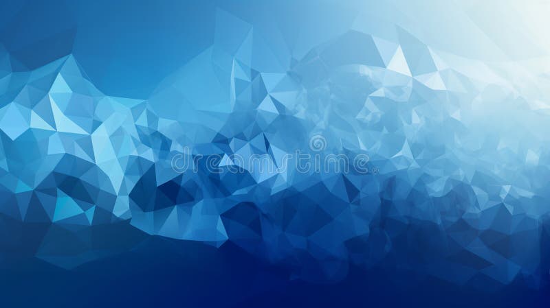 Blue Gradient Polygon Mosaic: Abstract Triangular Low-Poly Vector ...
