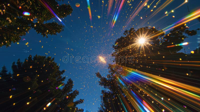 Mesmerizing Spectral Sunburst Photogram with Multiple Exposures and ...