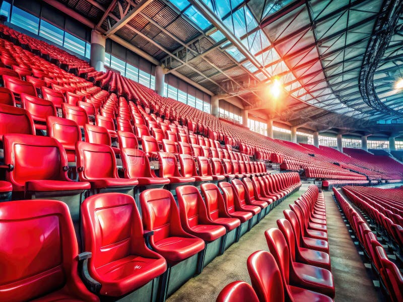 A Stunning Photorealistic AI-Generated Double Exposure of a Red Stadium ...