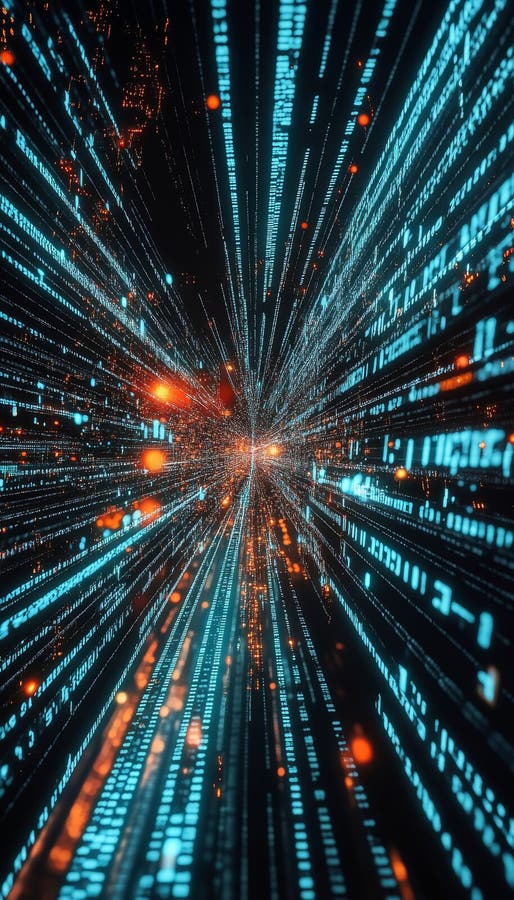 Stunning Photorealistic Image of a Number Breaking through Code ...