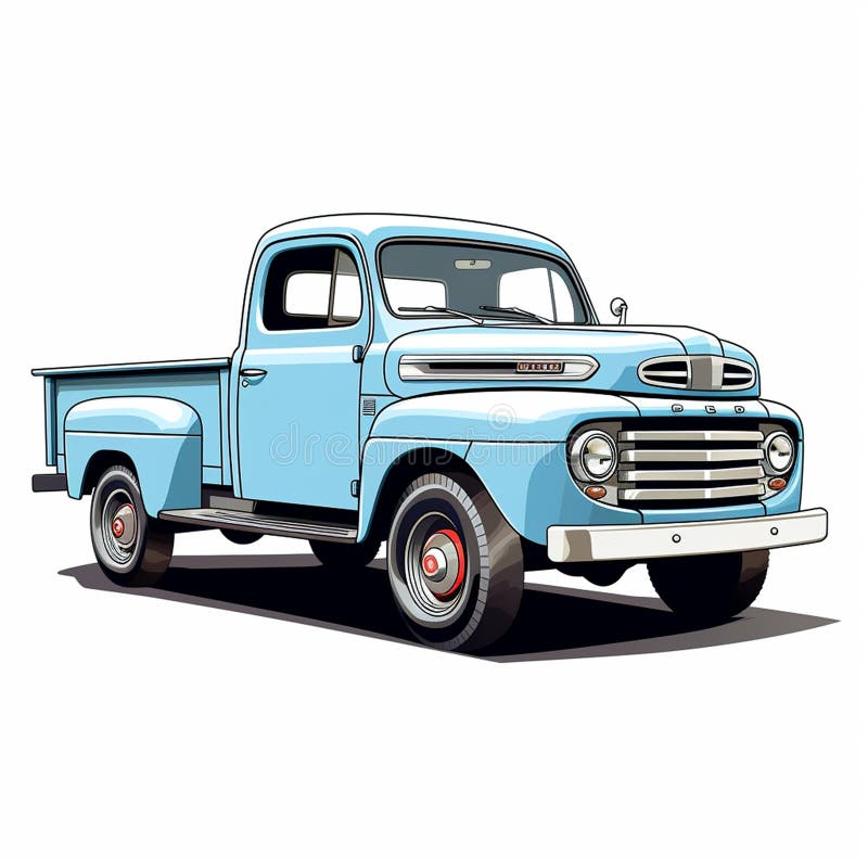 Stunning Pickup Truck Illustration in High Resolution Stock ...