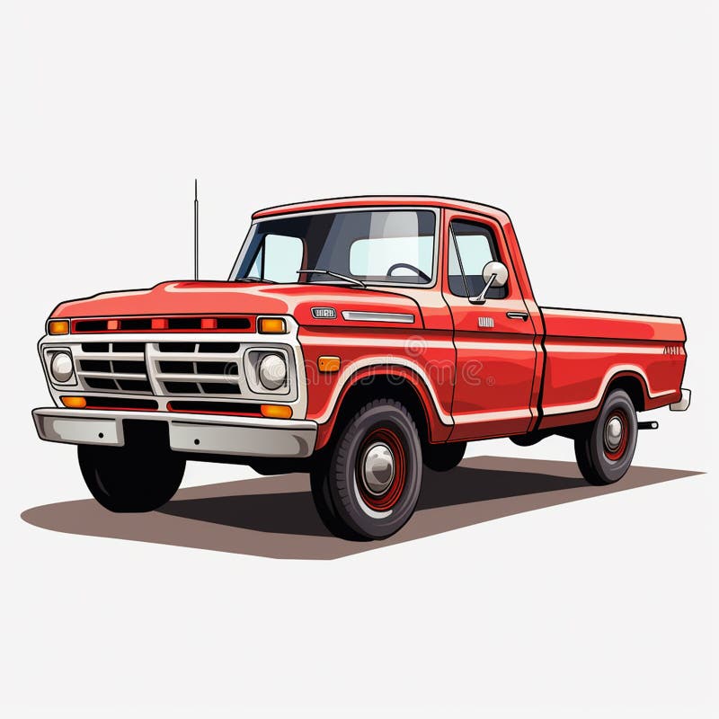 Stunning Pickup Truck Illustration in High Resolution Stock ...