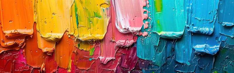 Vibrant Oil Painting Texture with Bold Brushstrokes and Palette Knife ...