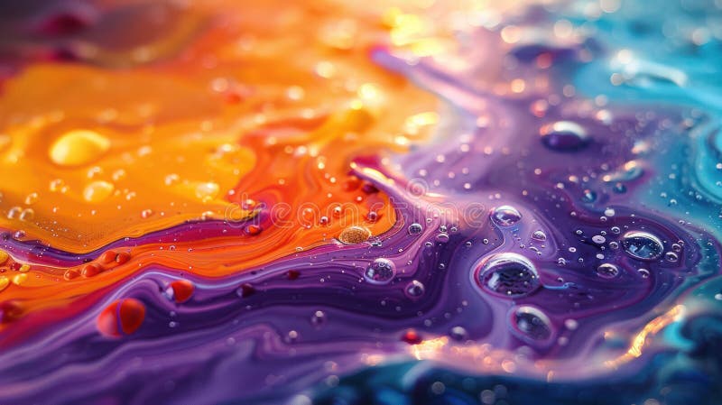 Vibrant Abstract Paint Glob Art on White Background Stock Illustration ...