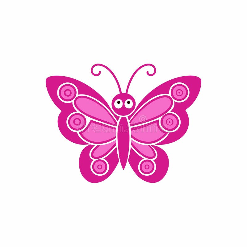 A Stunning Pink Butterfly Vector Illustration Featuring Intricate ...