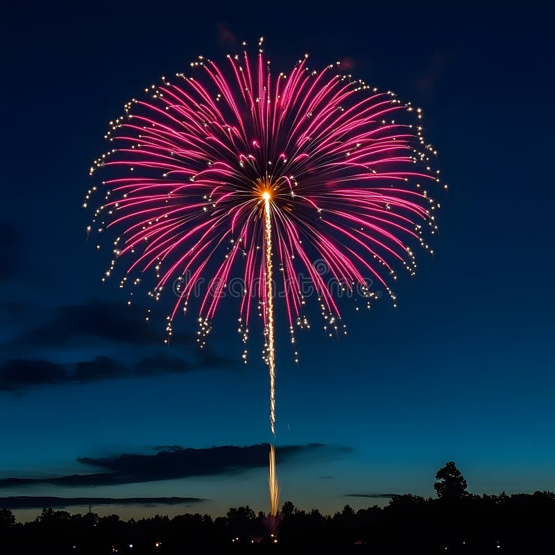 Stunning Pink Fireworks Display at Night Royalty Free Image Stock ...