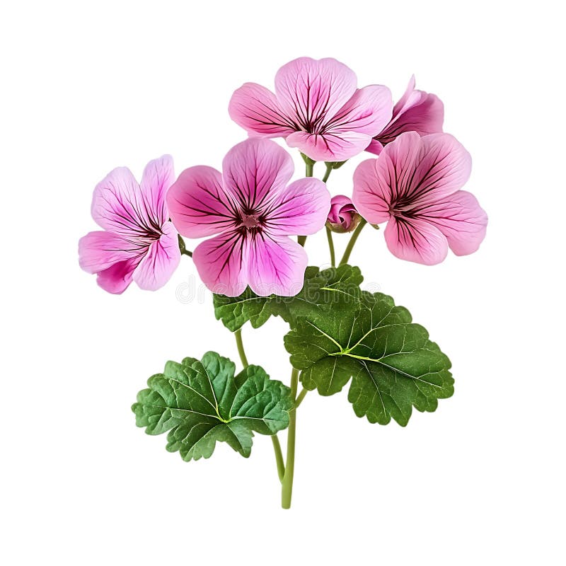 Stunning Pink Geranium Flowers HighResolution Image Against Transparent ...