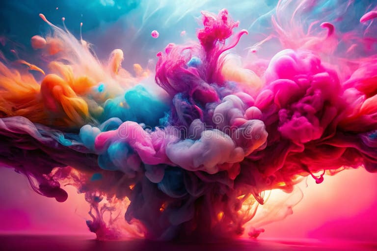 Stunning Pink Gradient Double Exposure Ink Explosion in Water Creates a ...
