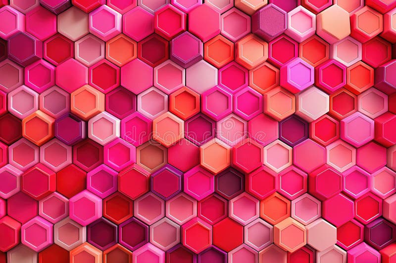 Stunning Pink Hexagon Geometric Pattern Wallpaper a Vibrant Abstract Background for Modern ...