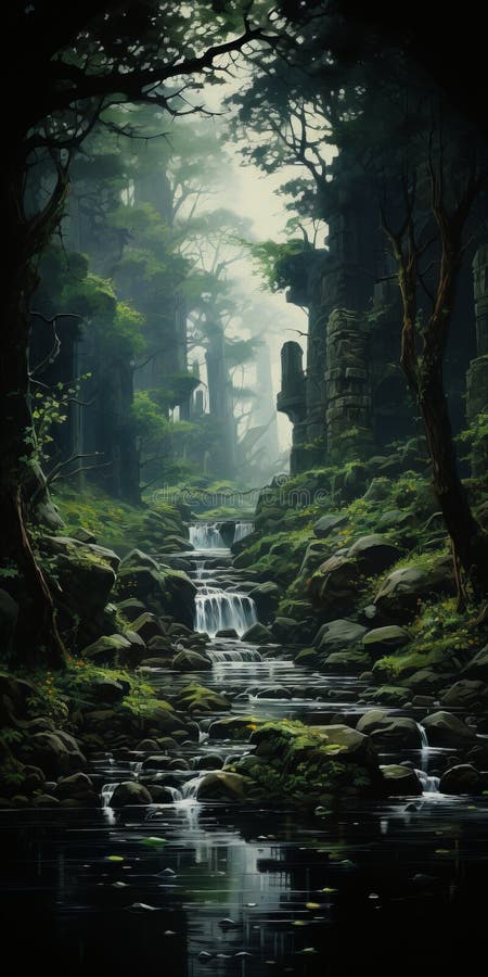 Creating a Dramatic Forest Painting with Gradation and Hard Lighting ...