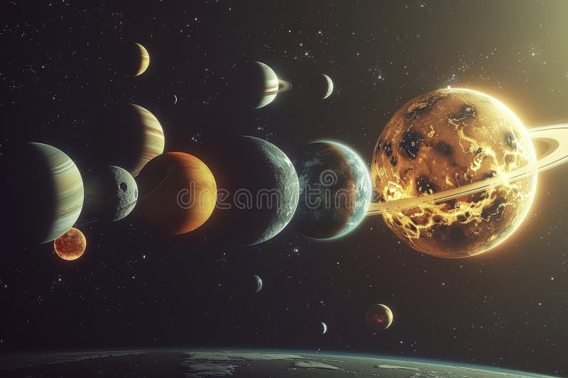 Stunning Planetary Alignment Showcasing Mercury To Neptune in Our Solar ...