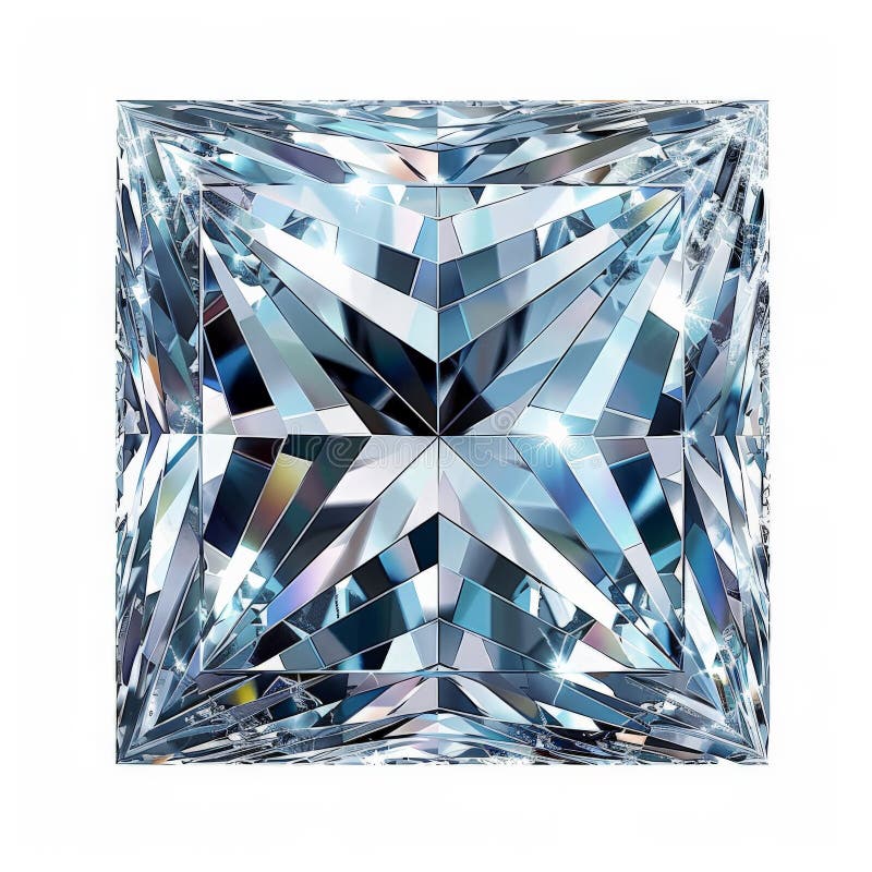 A Stunning Princess-cut Diamond, Exhibiting Sharp, Angular Corners and ...