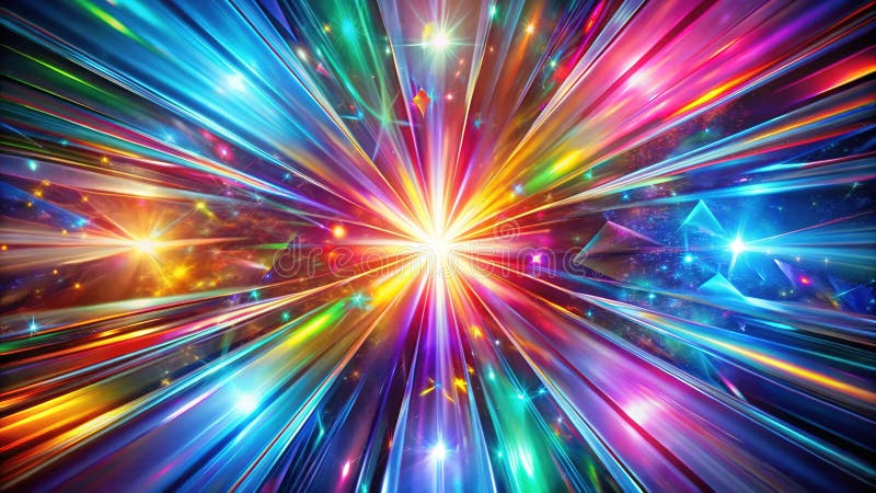 Stunning Prismatic Light Rays a Vibrant Colorful Abstract Background ...