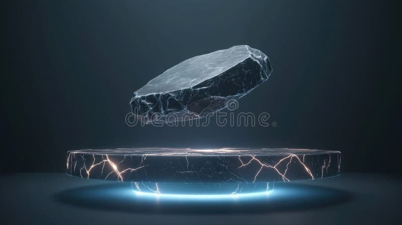 Stunning Product Display Features Levitating Podium with Glowing Base ...