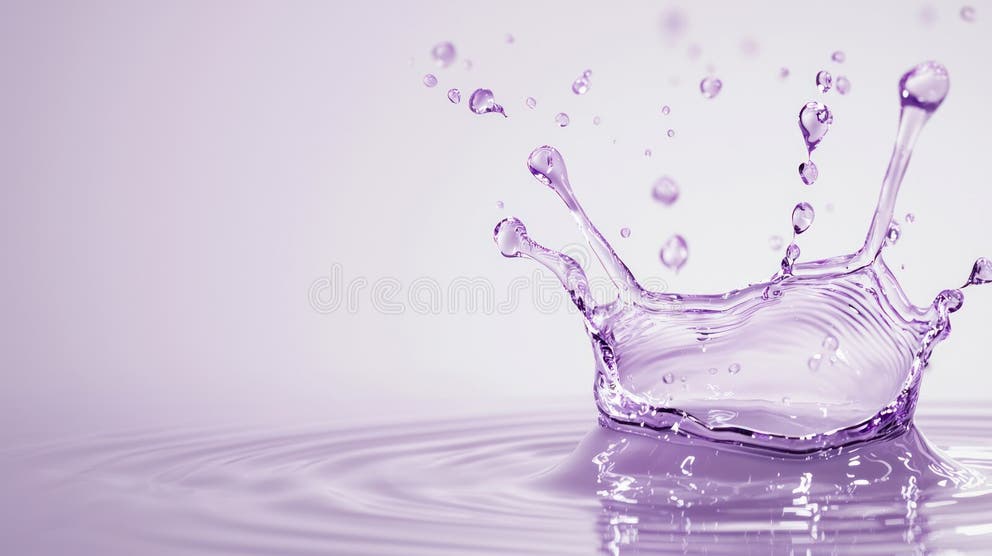 Stunning Purple Liquid Splash Creates Mesmerizing Effect in Water Stock ...