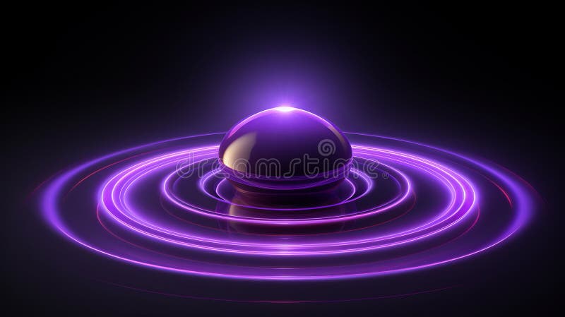 Vibrant Purple Orb Creates Mesmerizing Ripples in a Dark Space ...