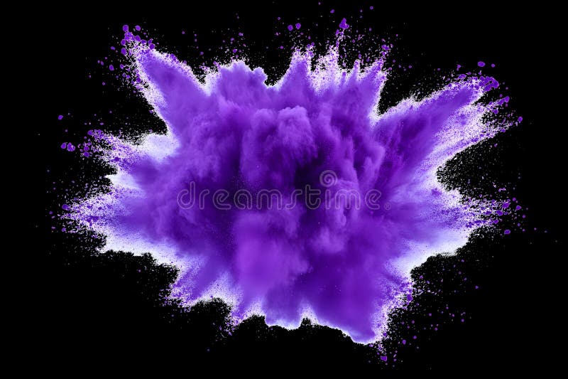 Stunning Purple Powder Explosion on White Background for Creative Uses ...