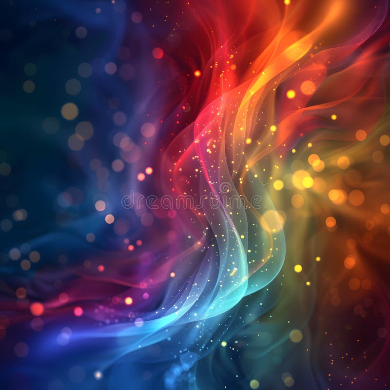 A Colorful Background with a Rainbow of Colors and Sparkles Stock Photo ...