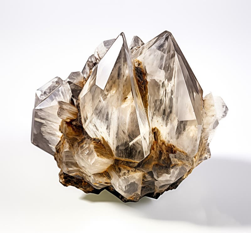 A Stunning Quartz Crystal Formation with Sharp Peaks and Intricate ...