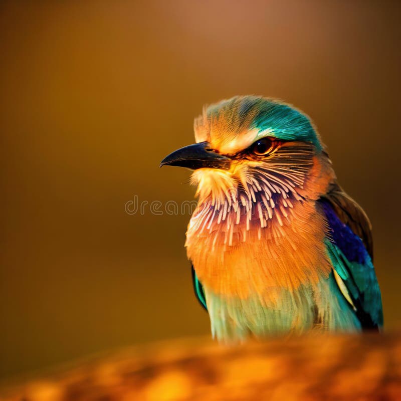 A Stunning Rainbow Bee-eater Perches Elegantly, Showcasing Its ...