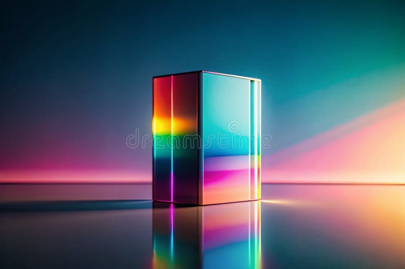 Stunning Rainbow Gradient Reflection a Minimalist Luxury Design on a ...
