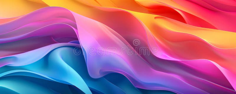 A Stunning Rainbow Gradient Wave Design with Smooth, Flowing Lines and ...