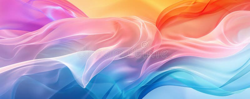 A Stunning Rainbow Gradient Wave Design with Smooth, Flowing Lines and ...