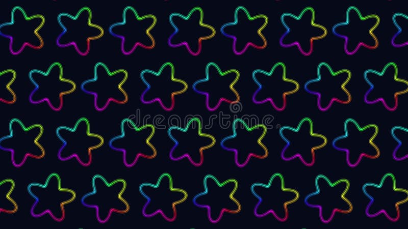 Stunning Rainbow Star Pattern on Black Background Stock Video - Video ...