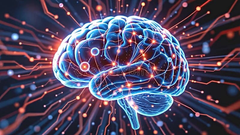 Stunning X-ray Style Image of a Human Brain in Motion, Particles ...