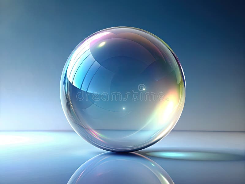 A Stunning Realistic 3D Rendered Glass Sphere Perfect Round Shape ...