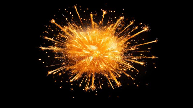 Stunning Realistic Firework Display on Black Background Stock Image ...