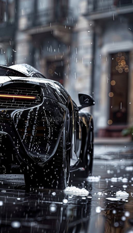 Stunning Realistic Image of a Black Car with Soap Suds Highlighting the ...