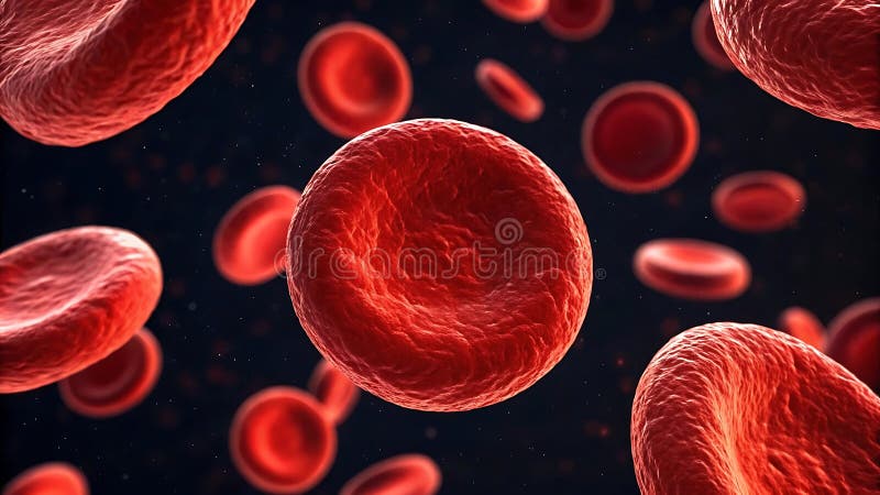 Realistic Macro Visualization of Human Red Blood Cells Circulating ...