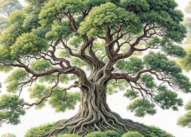 Stunning Realistic Tree Illustrations for NatureInspired Designs ...