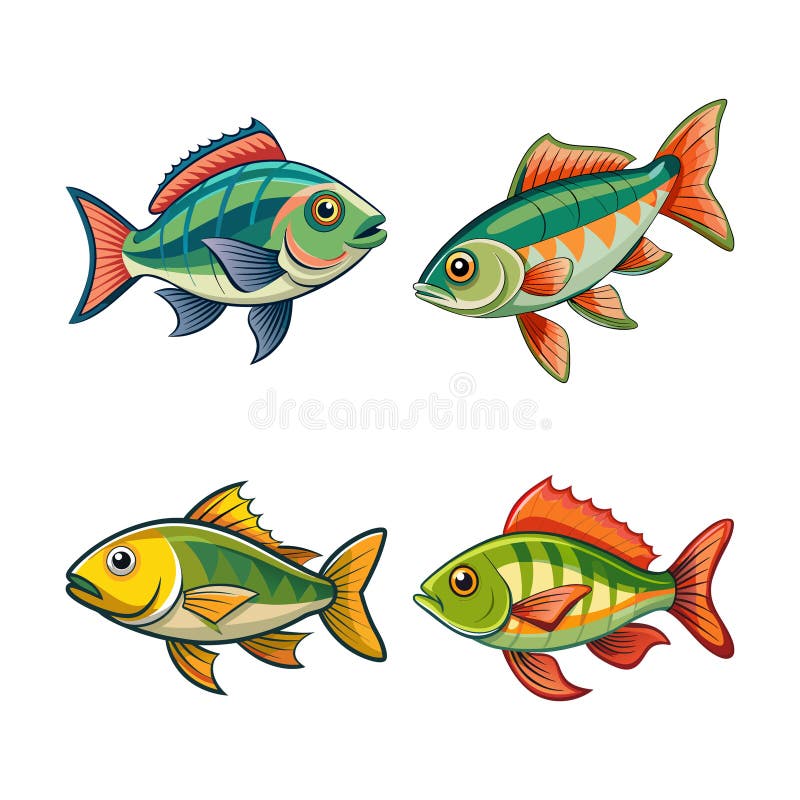 Stunning Realistic Willow Reef Fish Art Stock Vector - Illustration of ...