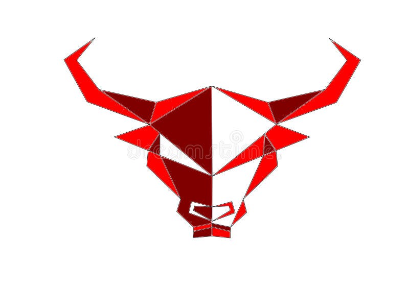 Stunning red bull vector stock image. Illustration of clip - 182124053