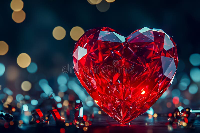 This Stunning Red Crystal Heart Captures the Light in a Mesmerizing ...