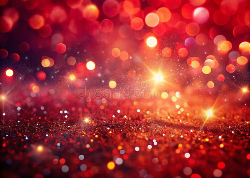 Stunning Red Double Exposure Background Shimmering Glitter Defocused ...