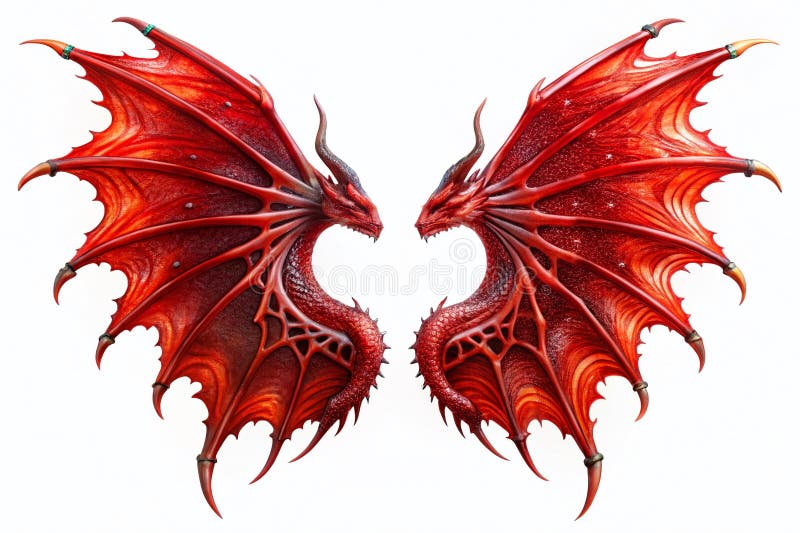 Stunning Red Dragon Wings a Breathtaking Fantasy Architectural Design ...
