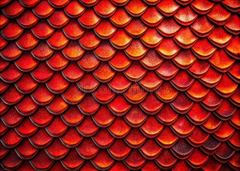 Stunning Red Fish Scale Texture a Captivating HighAngle View Perfect ...