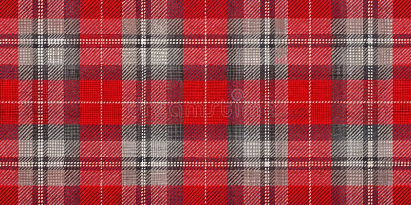 Stunning Red and Grey Plaid Fabric Texture Background Seamless Pattern ...