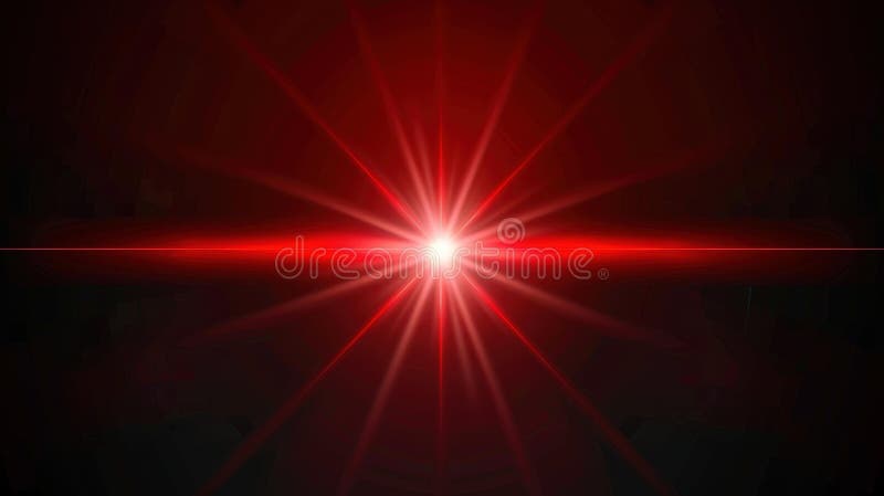 A Stunning Red Light Center Explodes Radially Against a Pitchblack ...
