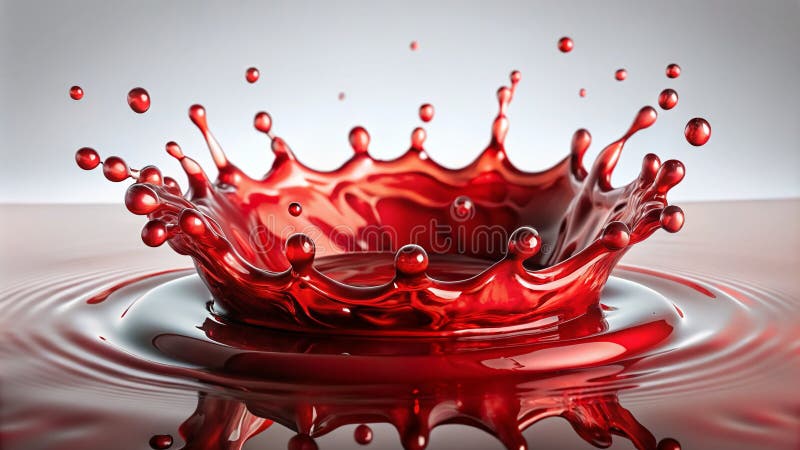 Stunning Red Liquid Splash a Detailed Abstract Image for Creative ...