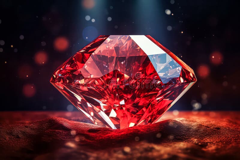 A Stunning Red Ruby Gemstone, Radiating with Intense Color and ...